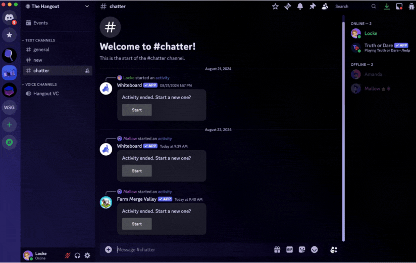 アプリの使い方 – Discord Apps and Activities
